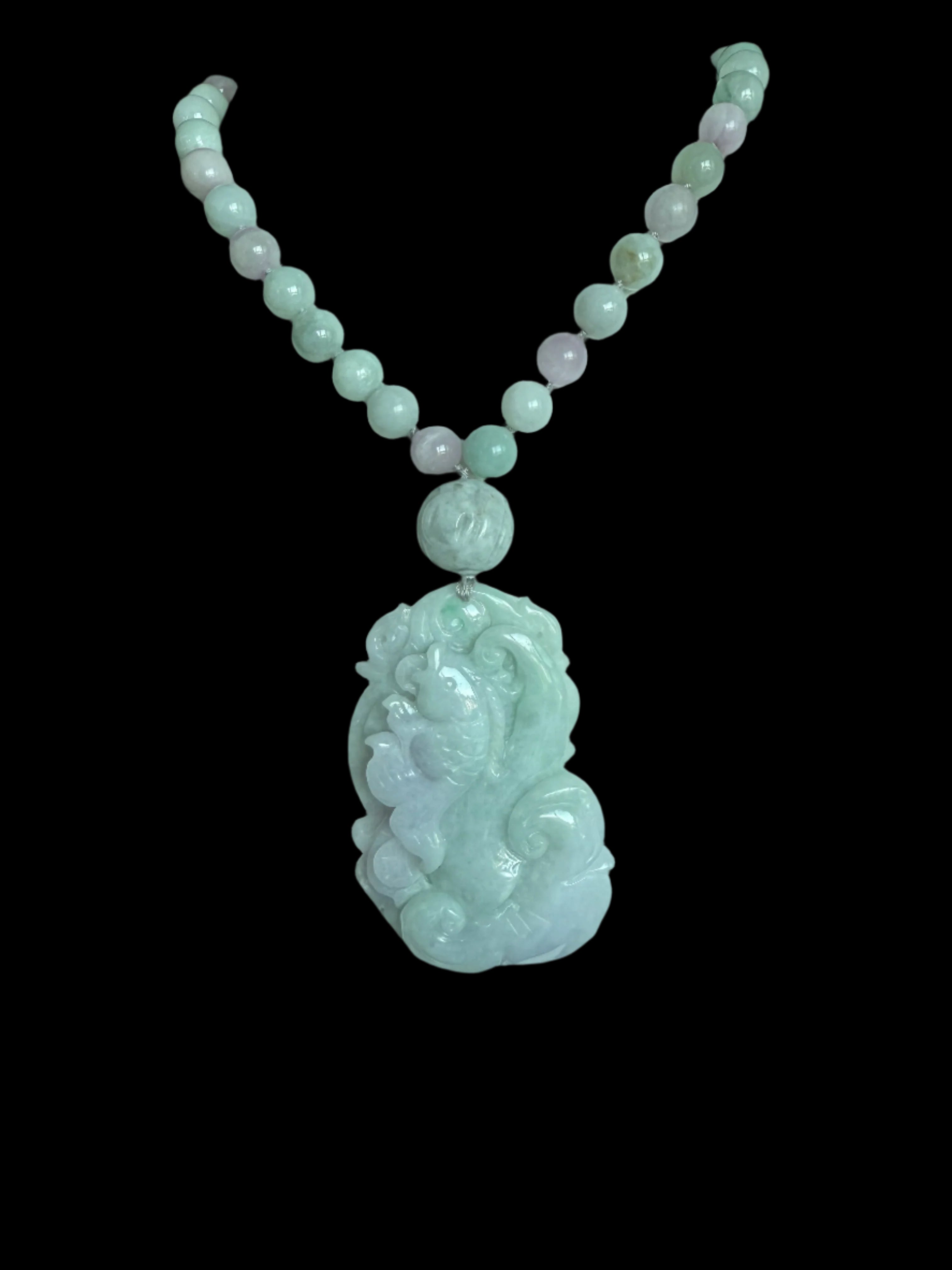 CARVED JADE KOI FISH AMONG LOTUS LEAVES – Asian Jewelry